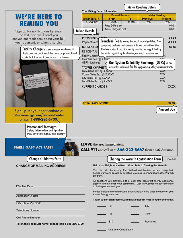 Second page of an example Kansas bill.