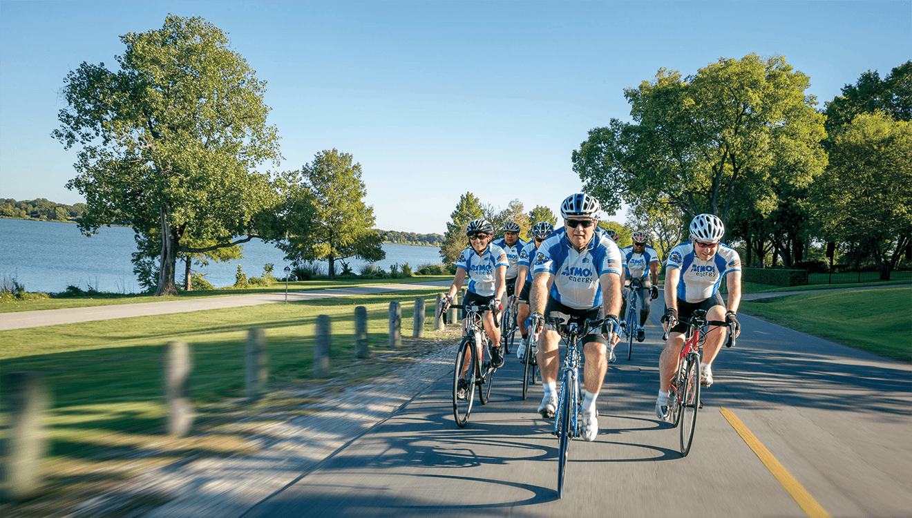Atmos employees riding in MS150 race